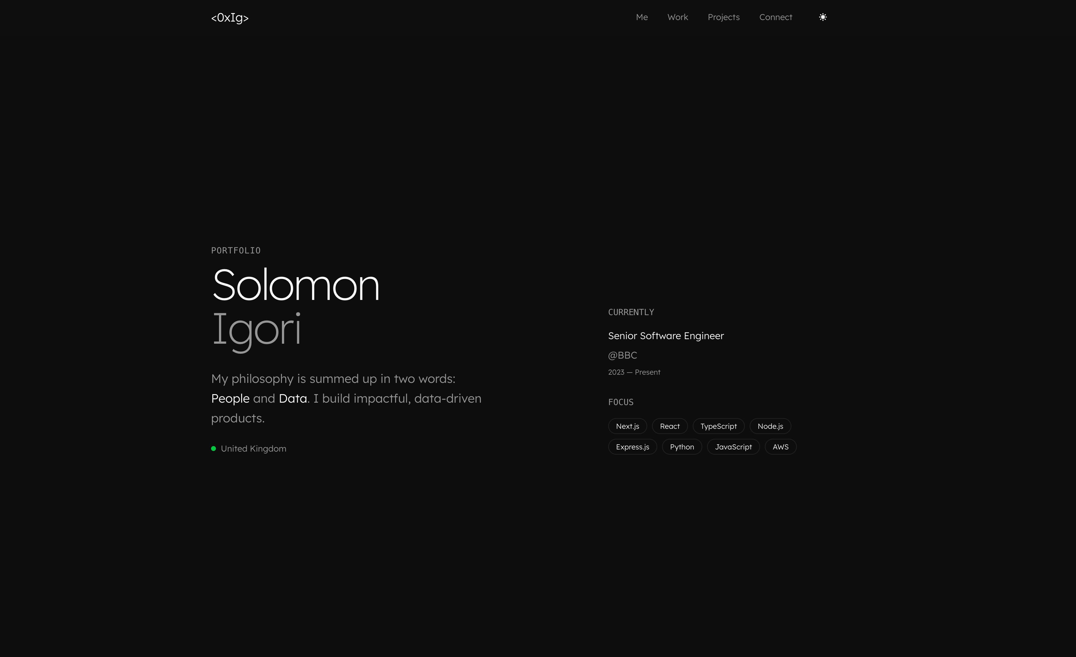 Solomon Igori - Software Engineer